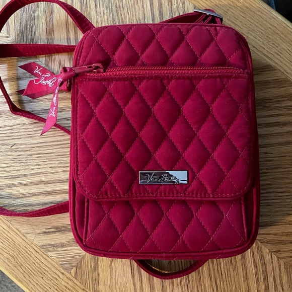 Vera Bradley | Bags | Vera Bradley Red Quilted Mini Hipster Crossbody ...